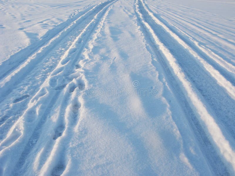Ice-road in frozen pond stock image. Image of calm, clad - 8058193