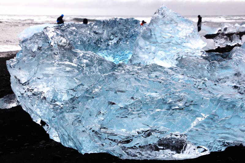 Ice Rocks on Diamond Beach in Iceland Stock Photo - Image of beach ...