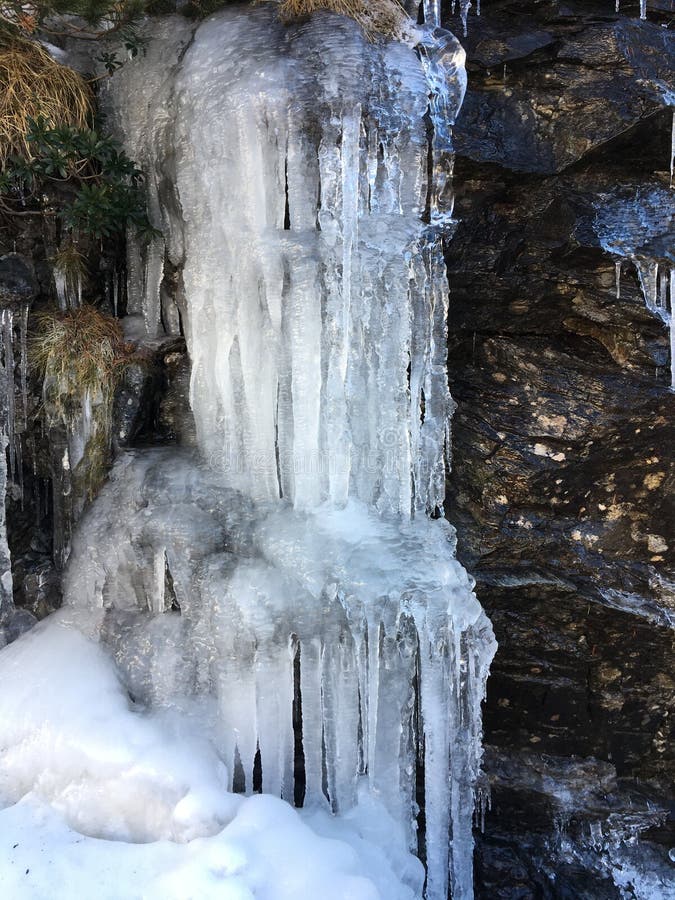 Ice between rocks. stock photo. Image of formed, rocks - 241178466