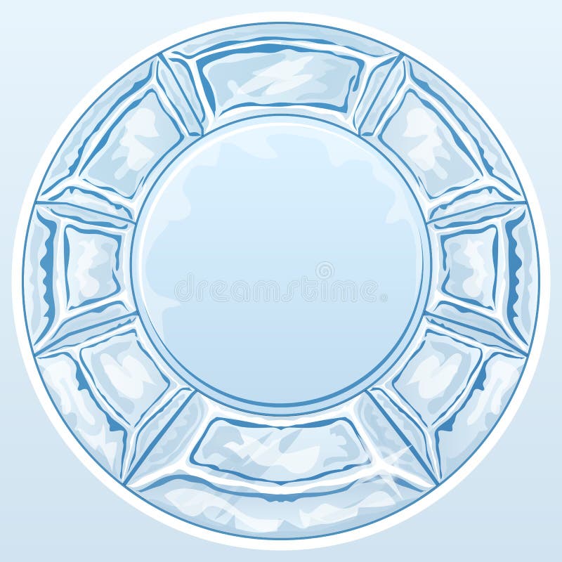 Ice round frame stock vector. Illustration of winter - 35068552