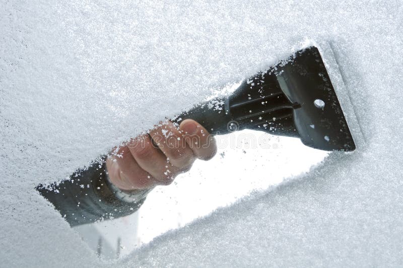 Ice scraping stock image. Image of scraper, blizzard - 17467227