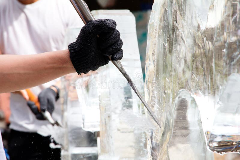 Ice Sculpting stock image. Image of expertise, sculptor - 35269657