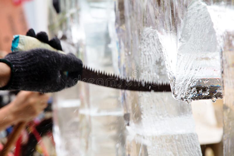 Ice sculptor stock image. Image of intricate, tools, melting - 13102345