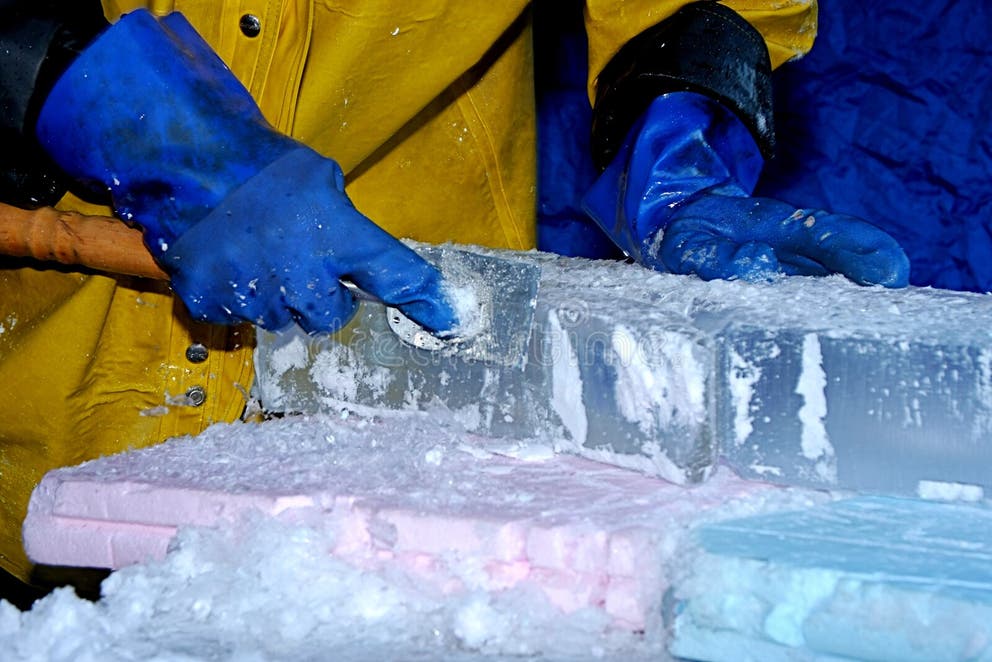 Ice sculptor stock photo. Image of carving, person, artist - 12677010