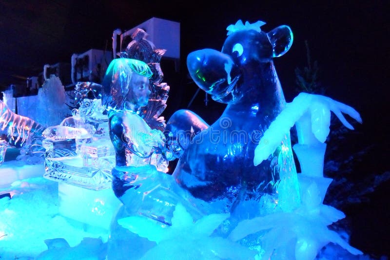 Ice Sculpture of Disney& X27;s the Jungle Book Cartoon Editorial ...