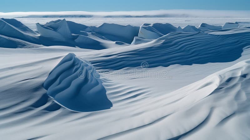 Ice Shelf Landscape Close-up. AI Generated Stock Illustration ...