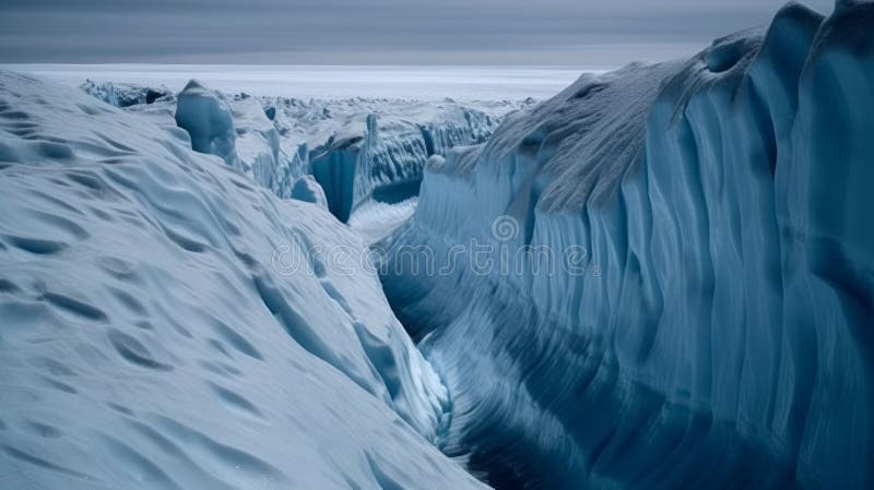 Ice Shelf Landscape Close-up. AI Generated Stock Illustration ...