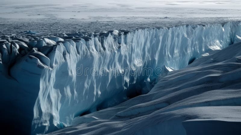 Ice Shelf Landscape Close-up. AI Generated Stock Illustration ...