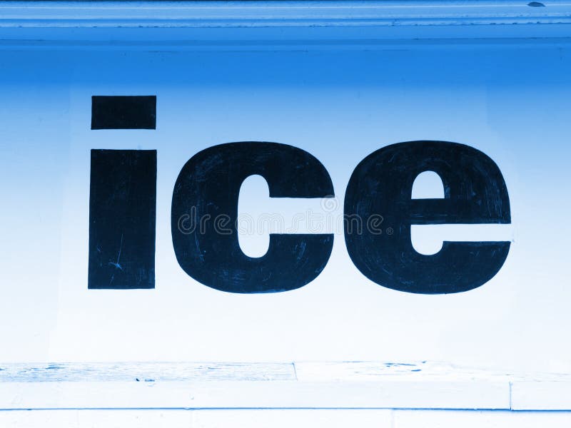 Ice Sign stock image. Image of message, logo, sign, advertise - 4734187