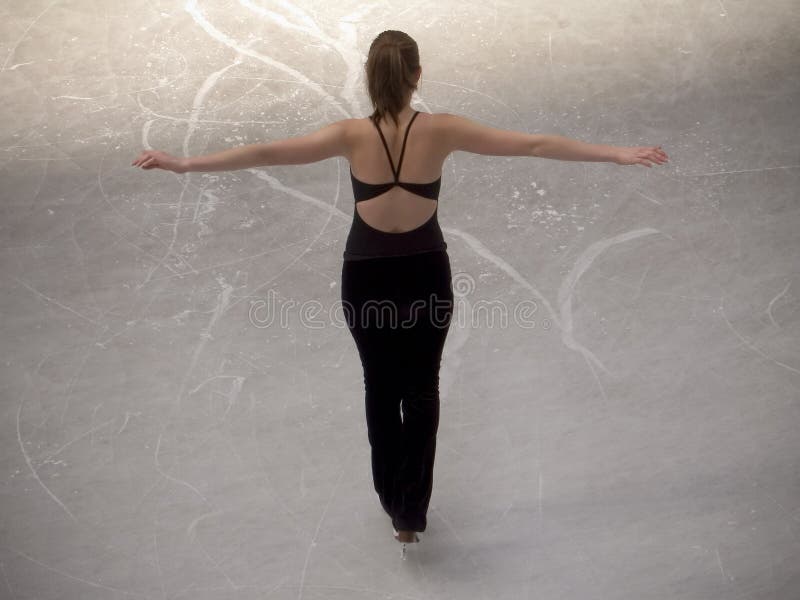 Ice Skater stock image. Image of halter, woman, arms, pose - 337875