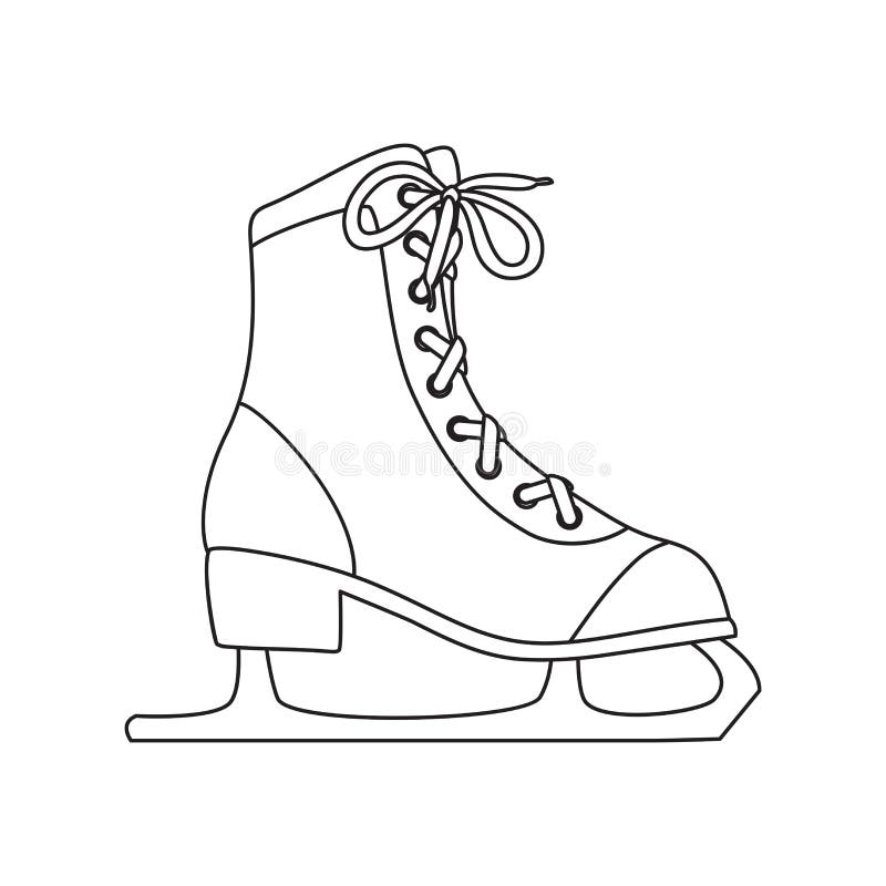 Ice Skates Line Art Drawing Stock Illustrations – 475 Ice Skates Line ...