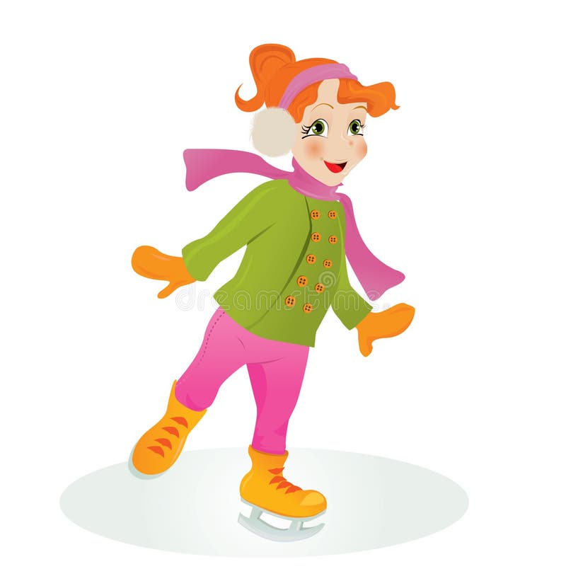 Cartoon Ice Skating Girl Stock Illustrations – 3,297 Cartoon Ice ...