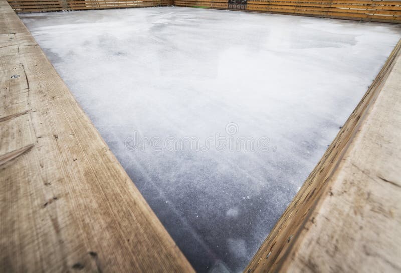 Ice skating park corner stock photo. Image of frozen - 133350978