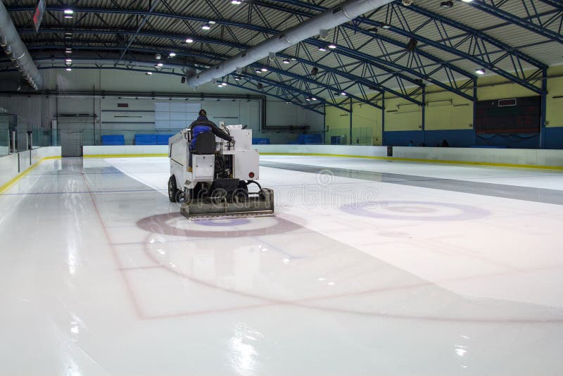 Large Light Indoor Ice Rink Stock Photo - Image of competitive ...