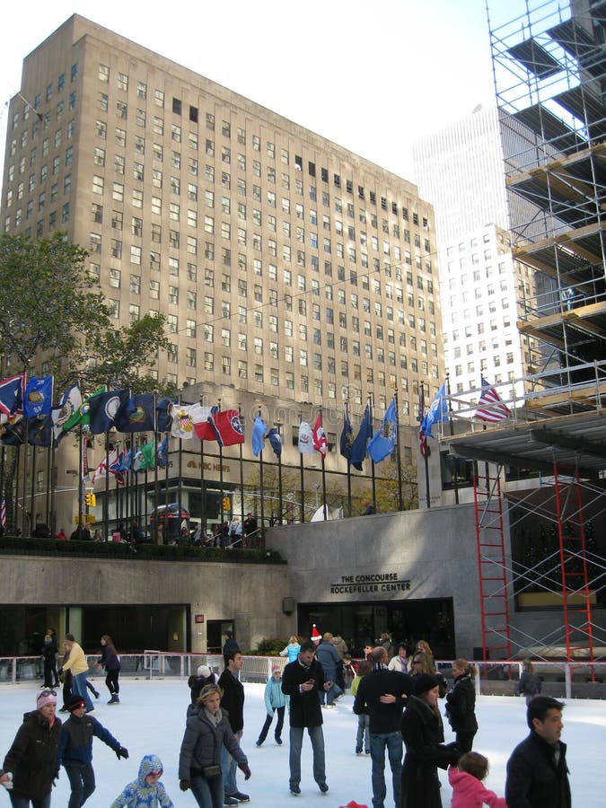 Ice Skating at Rockefeller Center Editorial Stock Photo - Image of ...