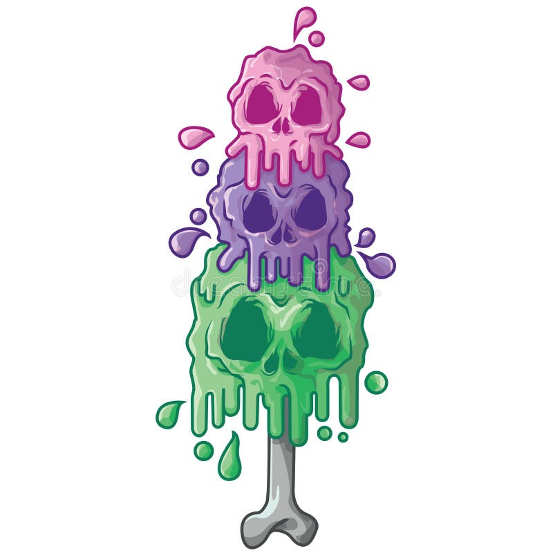 Ice skull stock vector. Illustration of glass, cafe, graphic - 94229663