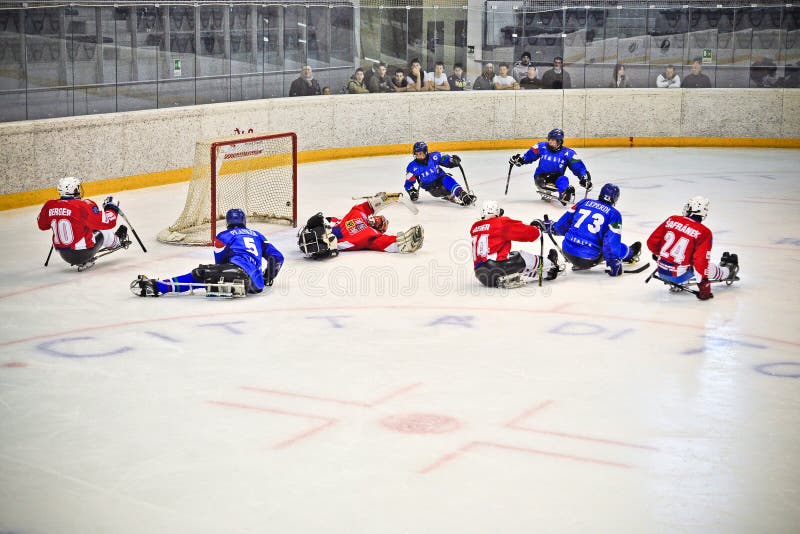 Ice Sledge Hockey editorial stock photo. Image of horizontal - 23631733