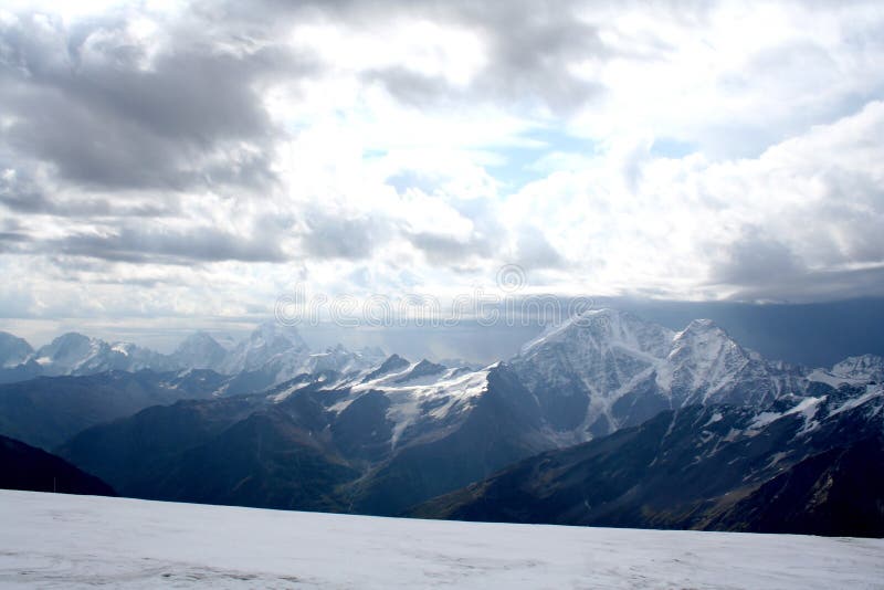 Ice slope of Mount Elbrus stock image. Image of badly - 46416101