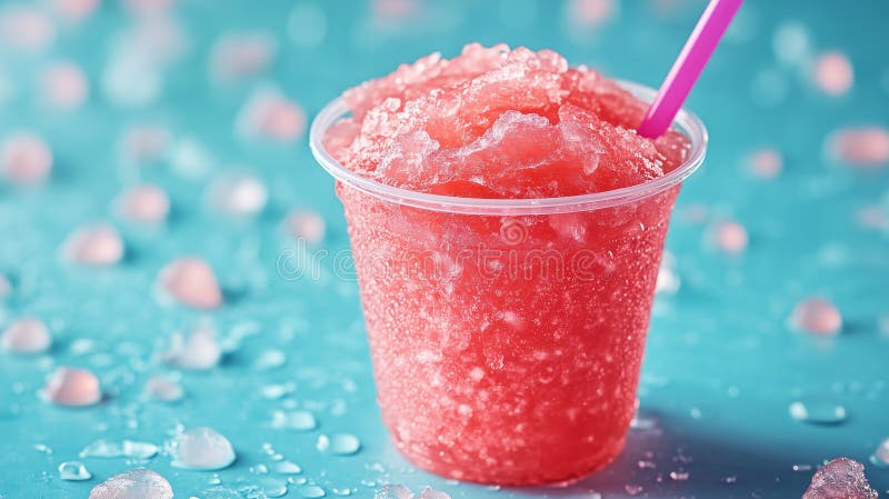 Ice Slushy in a Plastic Cup Stock Image - Image of freshness, sugary ...