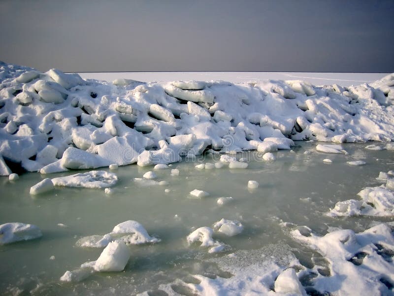 Ice and snow. stock image. Image of dangerous, blue, lake - 899959
