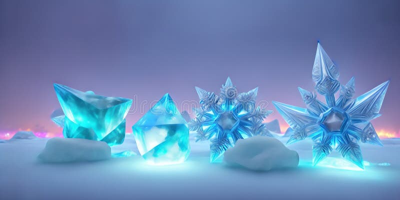 Ice snow elements of cold stock illustration. Illustration of flower ...