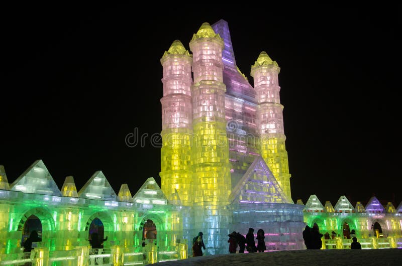 Ice Snow World in Harbin,2014 Editorial Image - Image of clear, festive ...