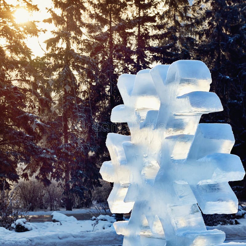 Snowflake made of ice stock image. Image of nature, sculpture - 108089229