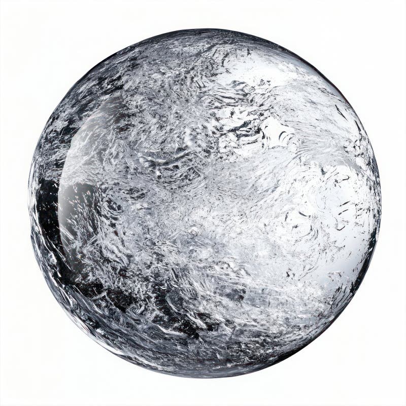 Ice Sphere on White Background Stock Image - Image of sphere, elegant ...