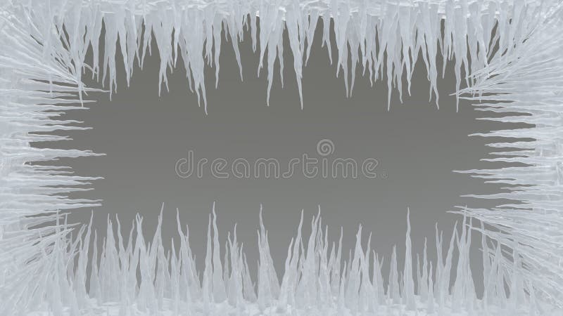 Ice Spikes. Icicle. Ice on the Screen Stock Illustration - Illustration ...