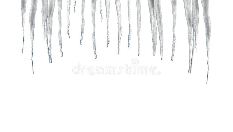 Ice Spikes Isolated on White Background Stock Illustration ...