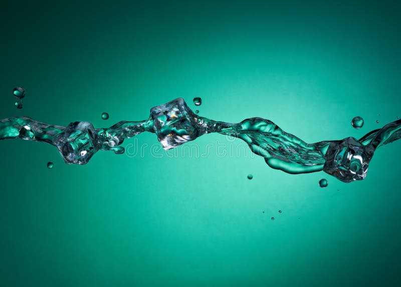 Ice splash stock image. Image of flowing, isolated, cube - 18440677