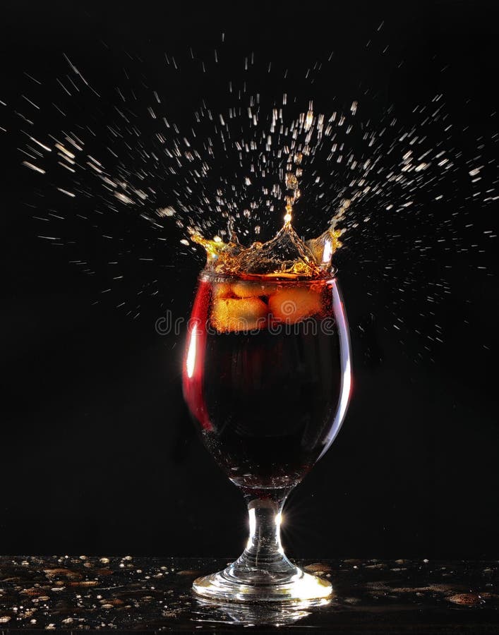 Ice Splash in a Glass of Chilled Drink Stock Photo - Image of cocktail ...