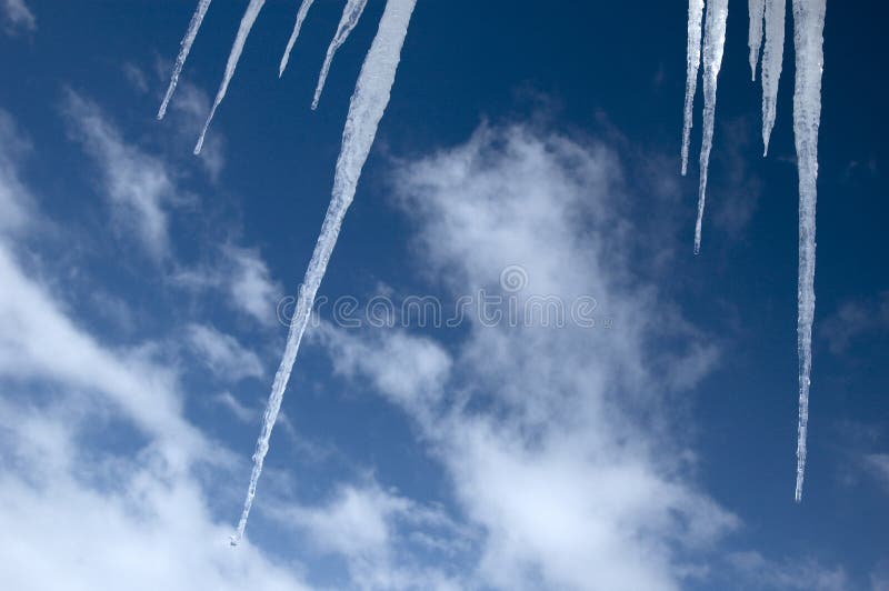 Ice stalagmite stock photo. Image of clear, cold, blue - 686020