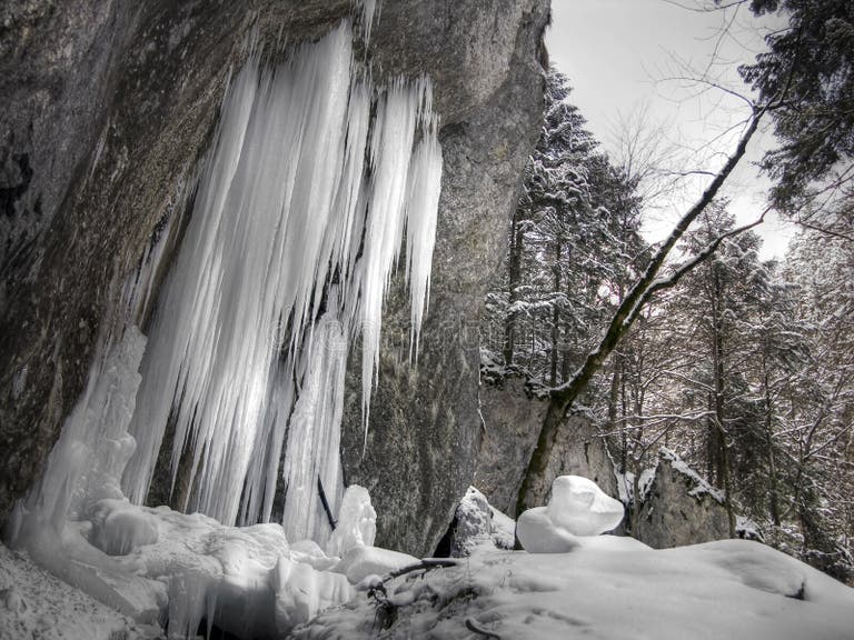 Ice stalagmites stock photo. Image of climbing, tourism - 4464542