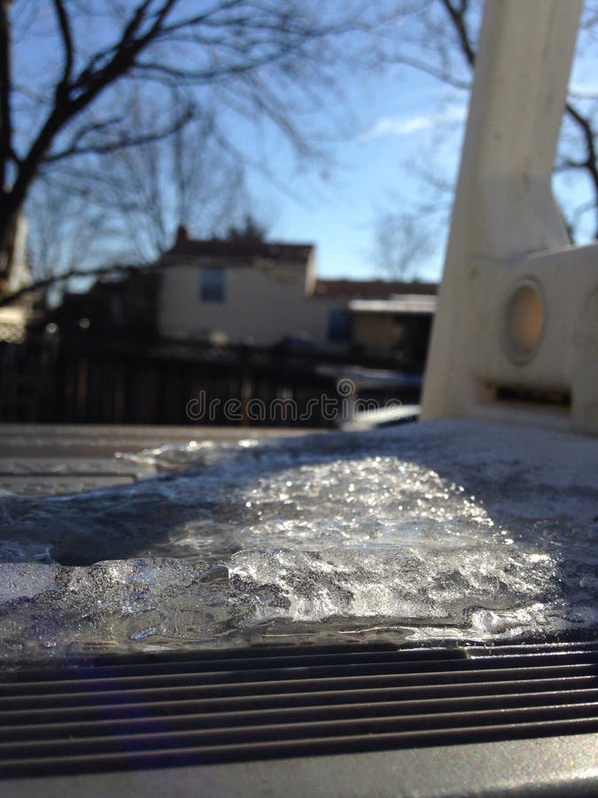 Ice on a step stock photo. Image of cold, light, step - 48831018