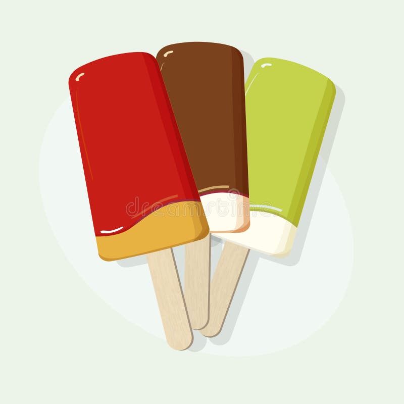 Ice on a stick stock vector. Illustration of desert, isolated - 65344630