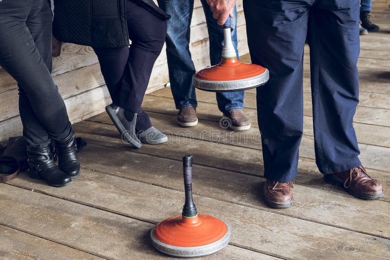 Ice stock sport. stock photo. Image of winter, play, game - 63406772