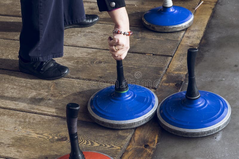 Ice stock sport. stock photo. Image of winter, play, game - 63406772