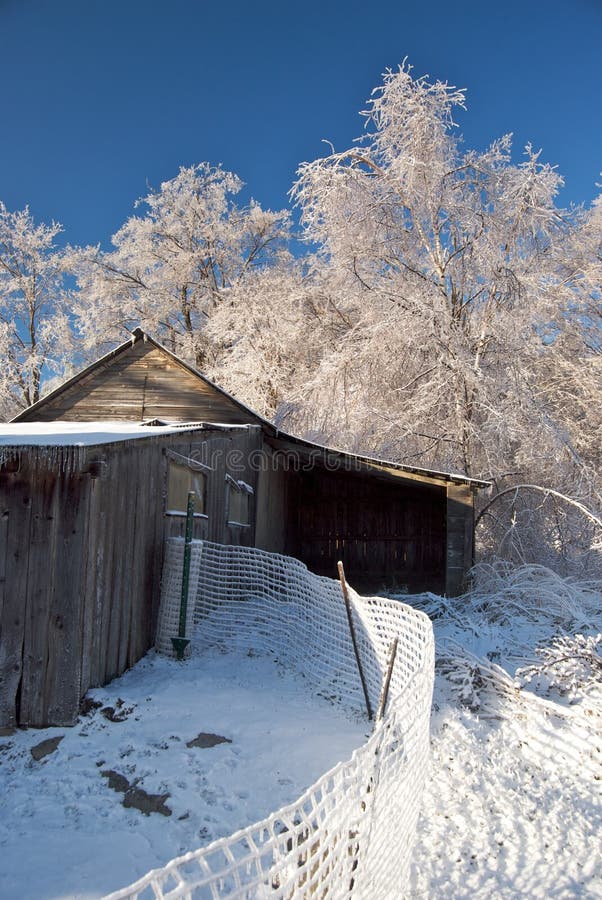 Ice Storm stock image. Image of blue, winter, storm, barn - 7669191