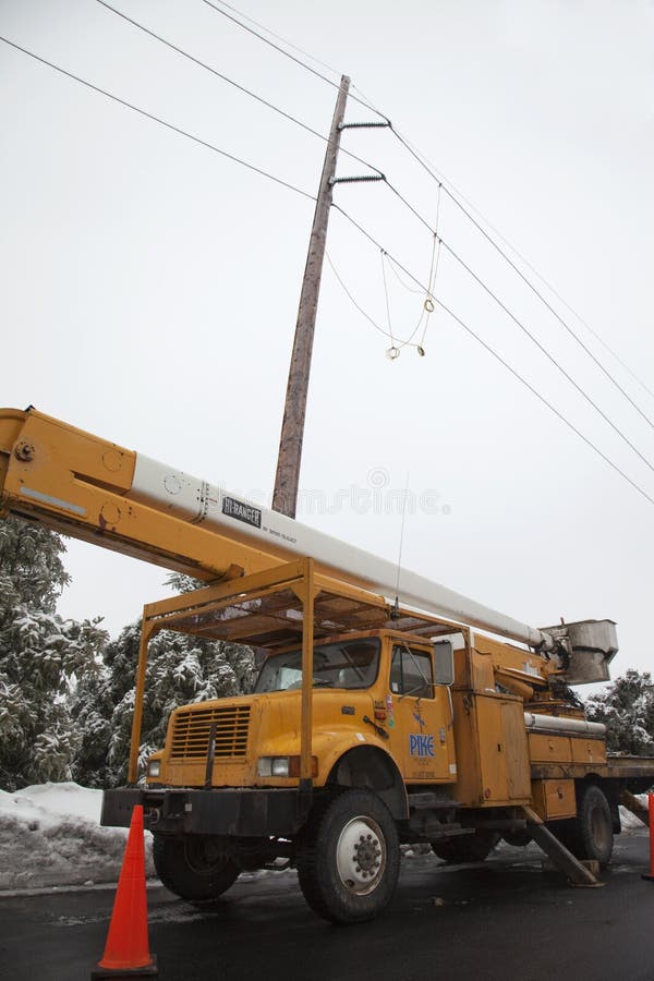 Ice storm recovery editorial stock photo. Image of electric - 7958008