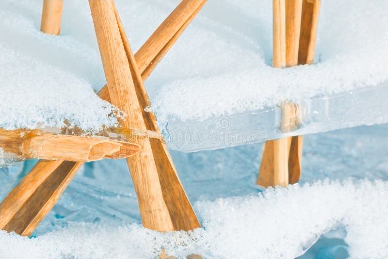 Ice and straw stock image. Image of cover, straw, snowflake - 27639419