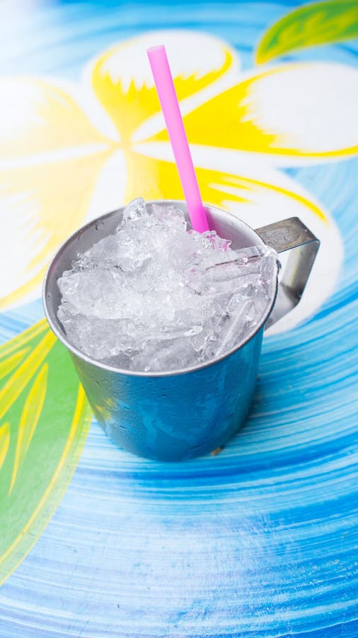 Ice and straw stock photo. Image of water, pink, refreshing - 33127712