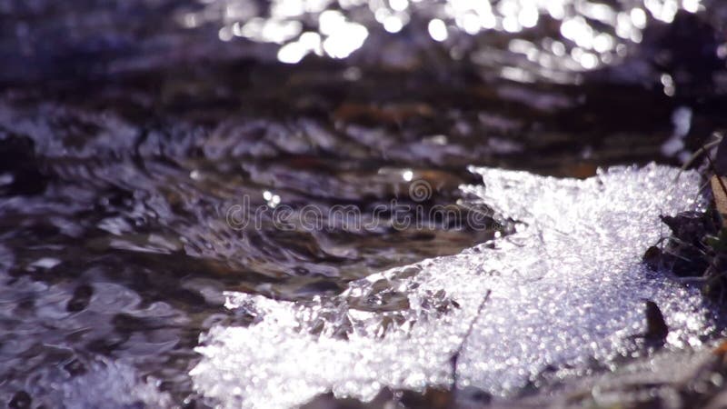 Ice Stream Nature Background Stock Footage - Video of reflection ...