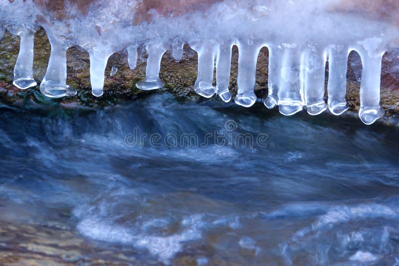 Ice and stream stock photo. Image of winter, cold, crystal - 83374196