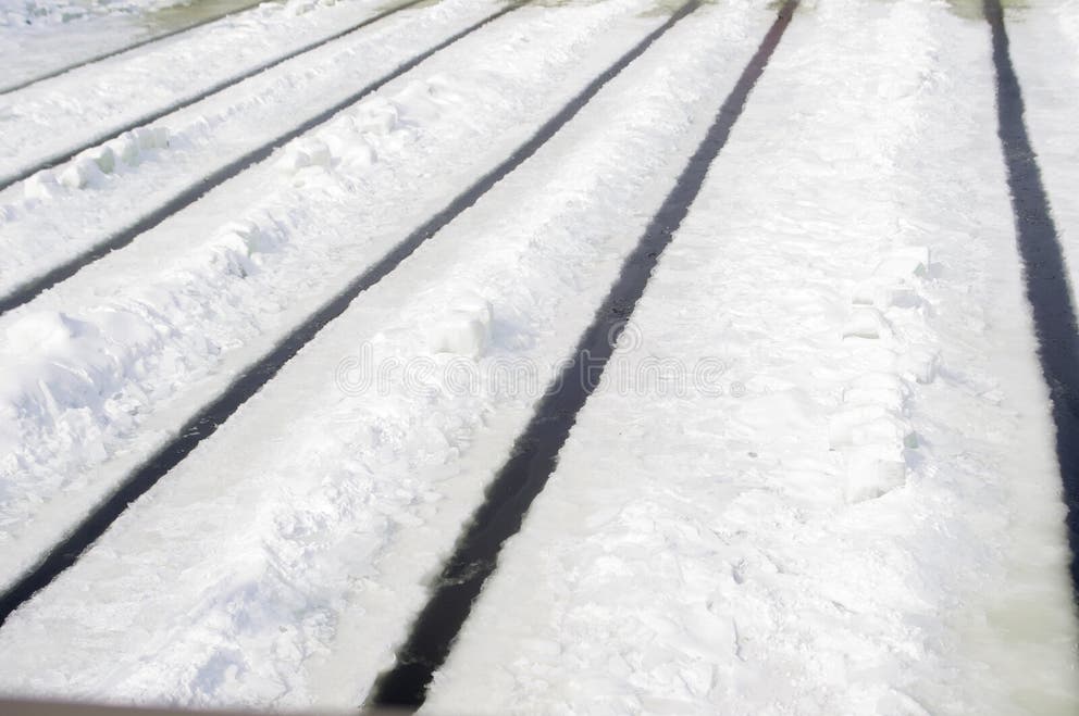 Ice Strips stock photo. Image of winter, river, cold - 66893206