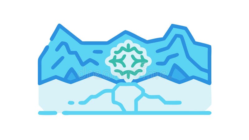 Ice Structure with Energy Core, Cold Technology Icon, Vector Design ...