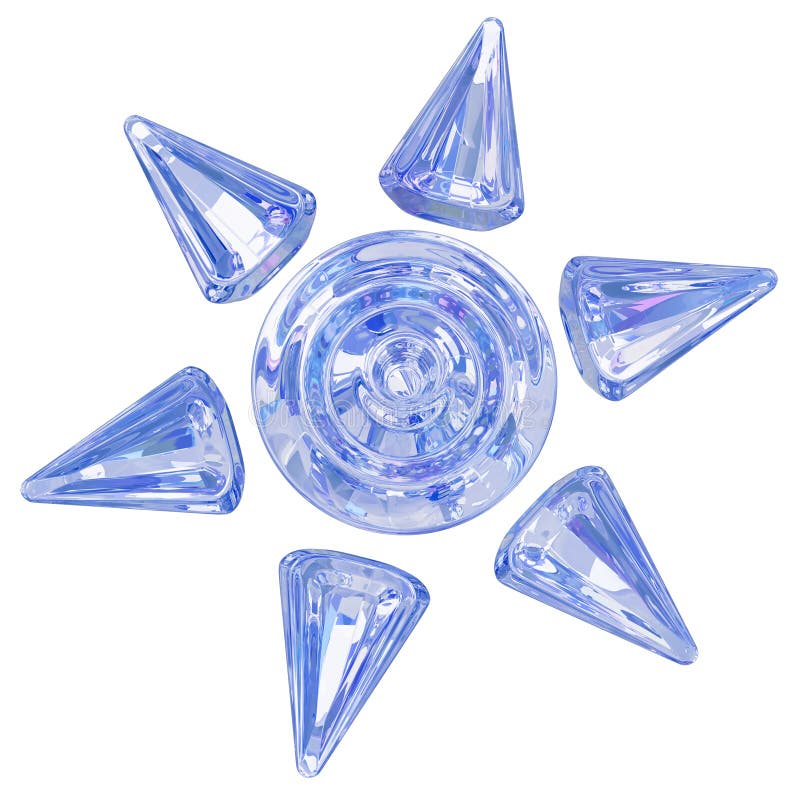 Ice Sun Symbol stock illustration. Illustration of blue - 94104668