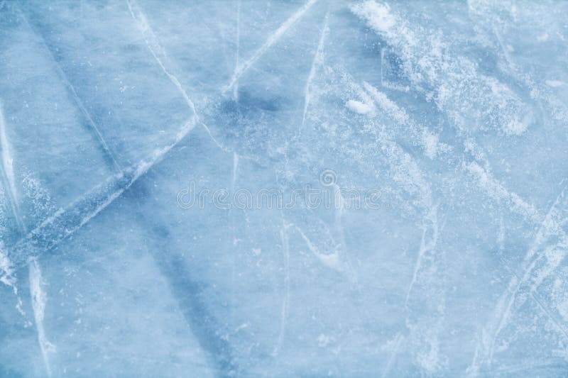 Skate Marks on the Surface of an Outdoor Ice Rink Stock Image - Image ...