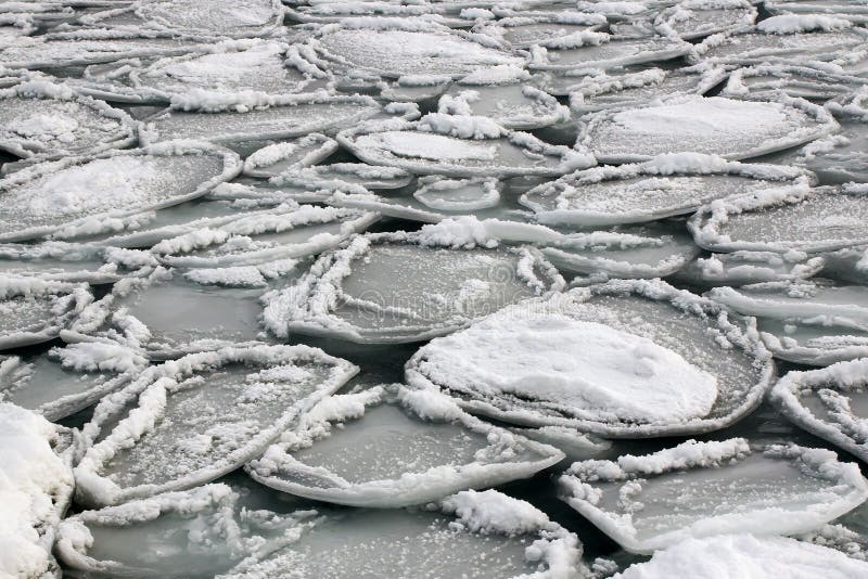 The Ice on the Surface of Freezing Sea Stock Photo - Image of ...