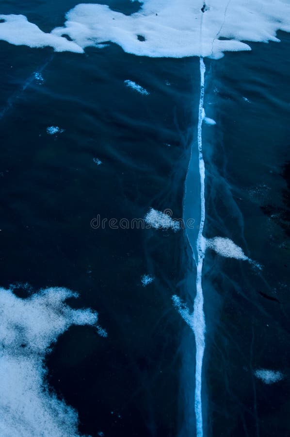 Ice on the Surface of Lake Baikal Stock Image - Image of cool, island ...